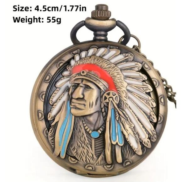 Pocket Watch | Accessories | Native American Indian Pocket Watch Chief ...